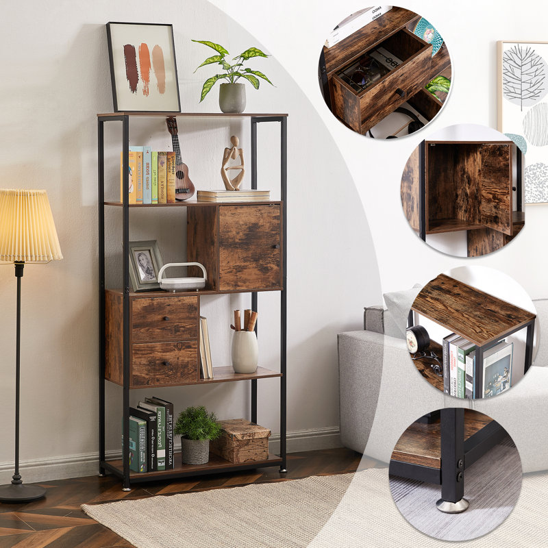 17 Stories Mullica 31" W Steel Standard Bookcase & Reviews | Wayfair